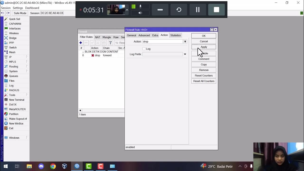 Konfigurasi Mikrotik Dengan Virtualbox dan Blok Content,L7, Dan Web Proxy - YouTube