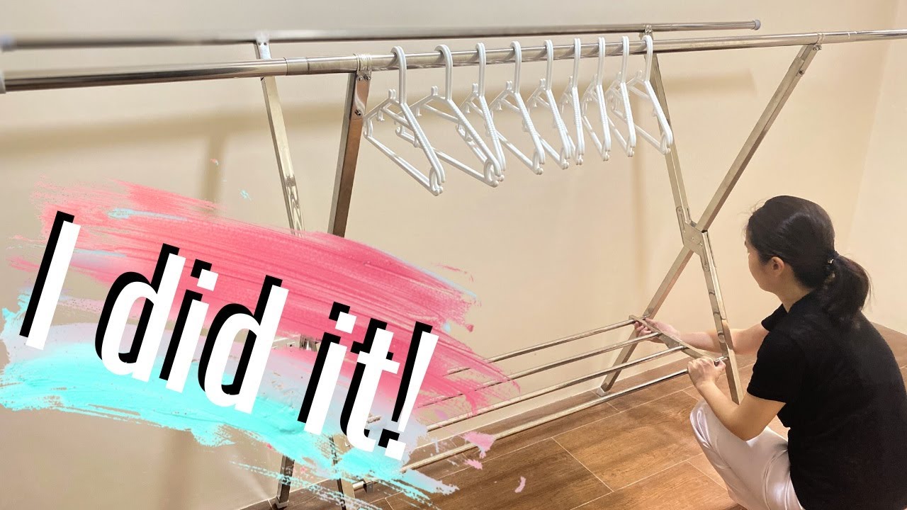 HOW TO ASSEMBLE A CLOTHES DRYING RACK | Garment Rack | Online Purchase ...