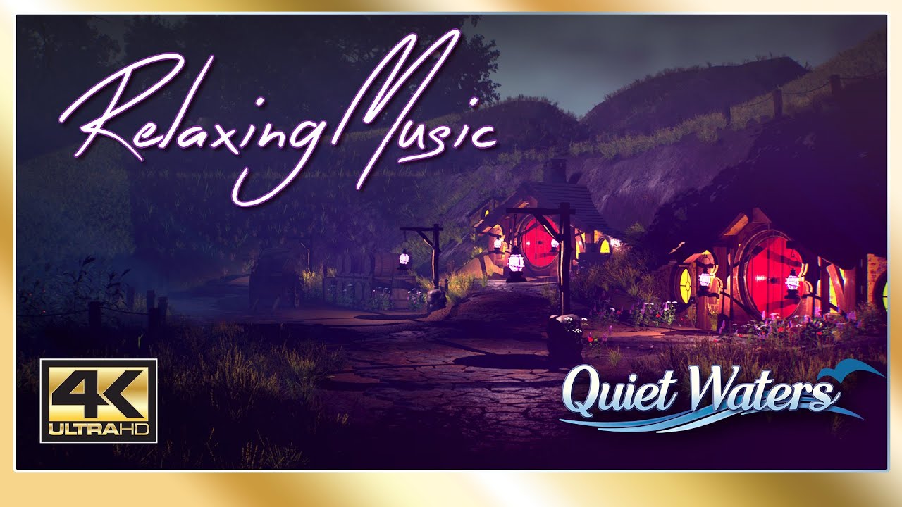 Secret to Relaxing: Peaceful Music in a Hobbit Village | Nighttime ...