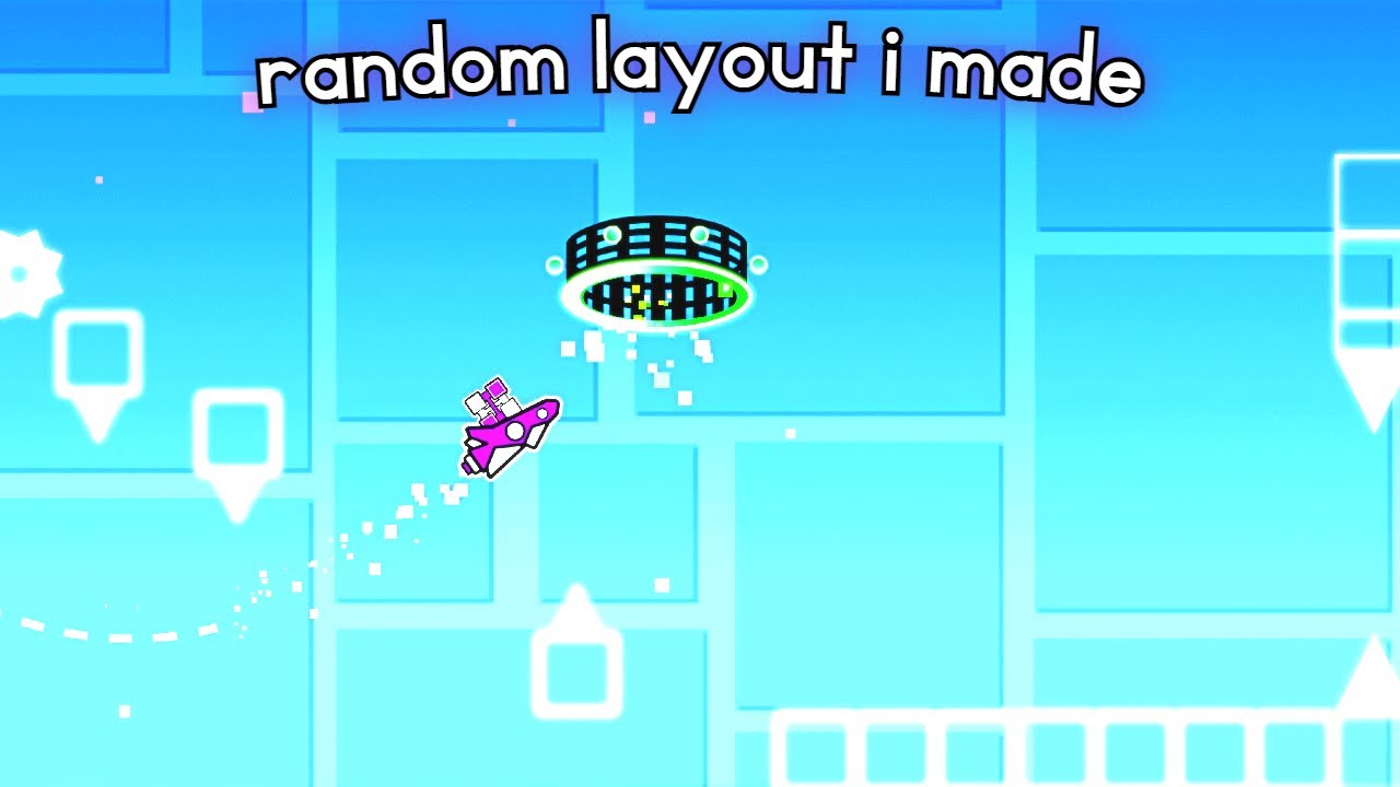 playing a geometry dash layout i made (very good) - YouTube
