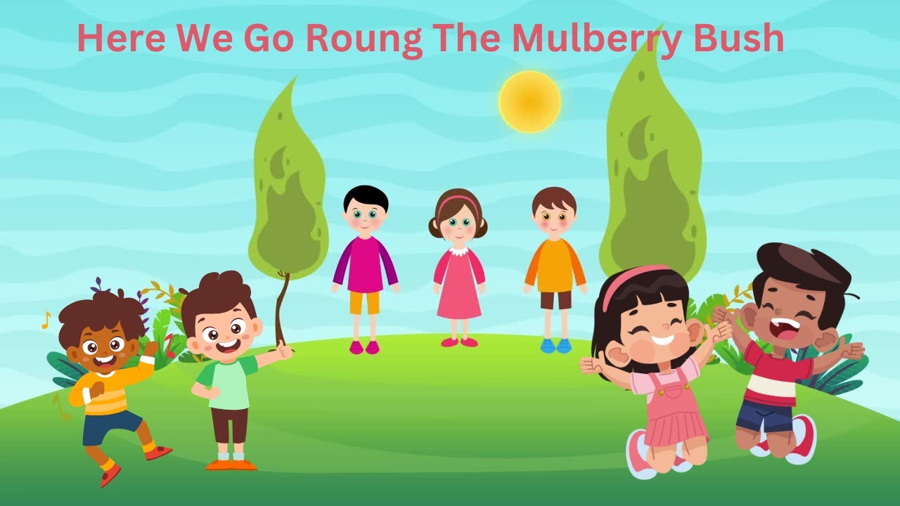 Here We Go Round the Mulberry Bush | Rhymes for kids #happykidz - YouTube