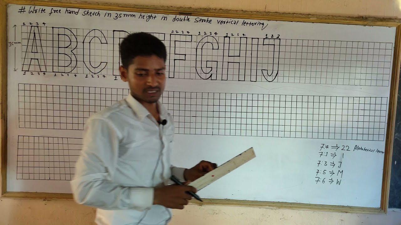 A to Z double stroke vertical lettering for diploma student ! Double ...