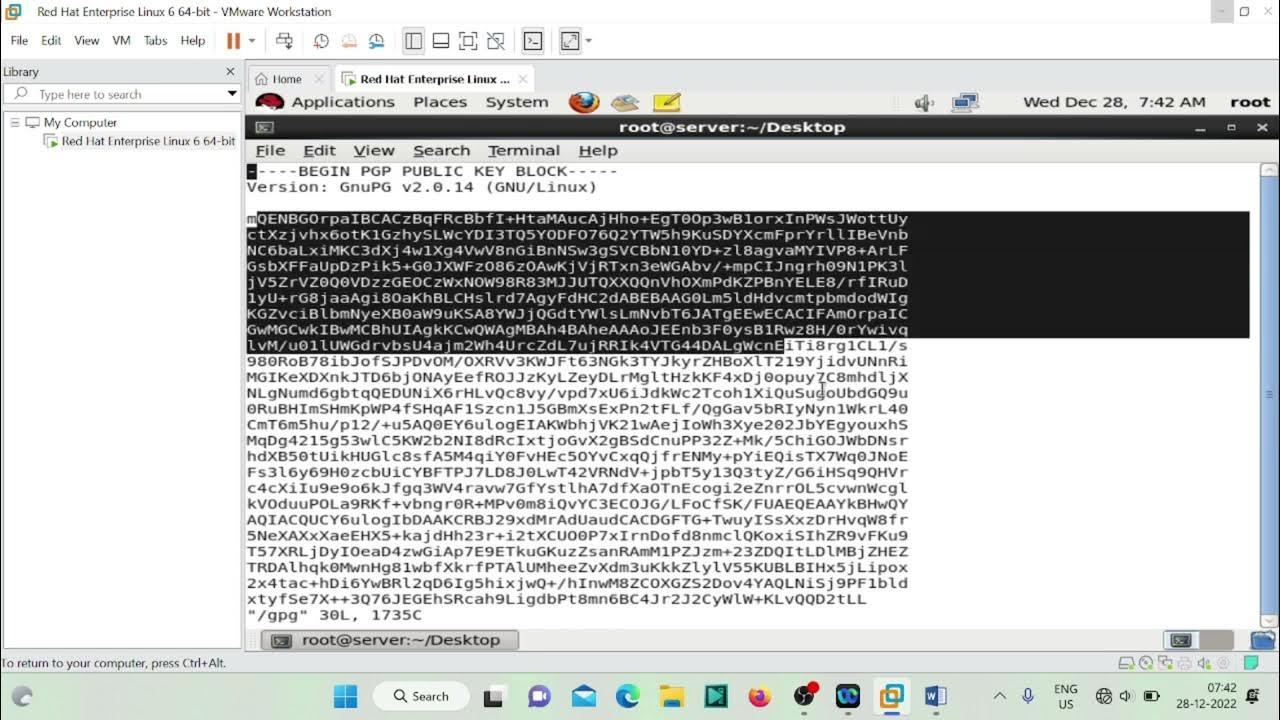 32.File system encryption Bit Locker RHEL - YouTube