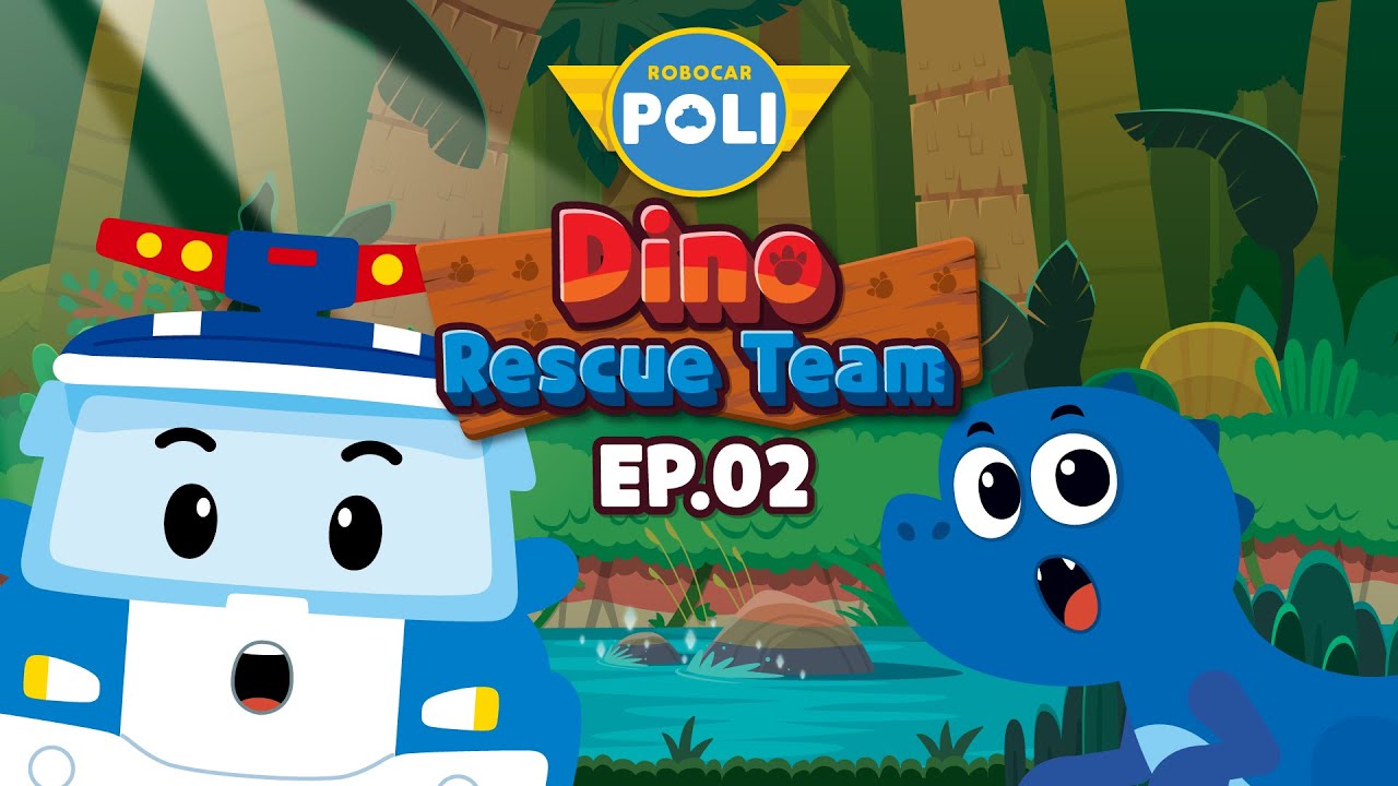 Tim Penyelamat Dino│EP02 Tyrannosaurus Pemberani, Tino│Robocar POLI TV ...