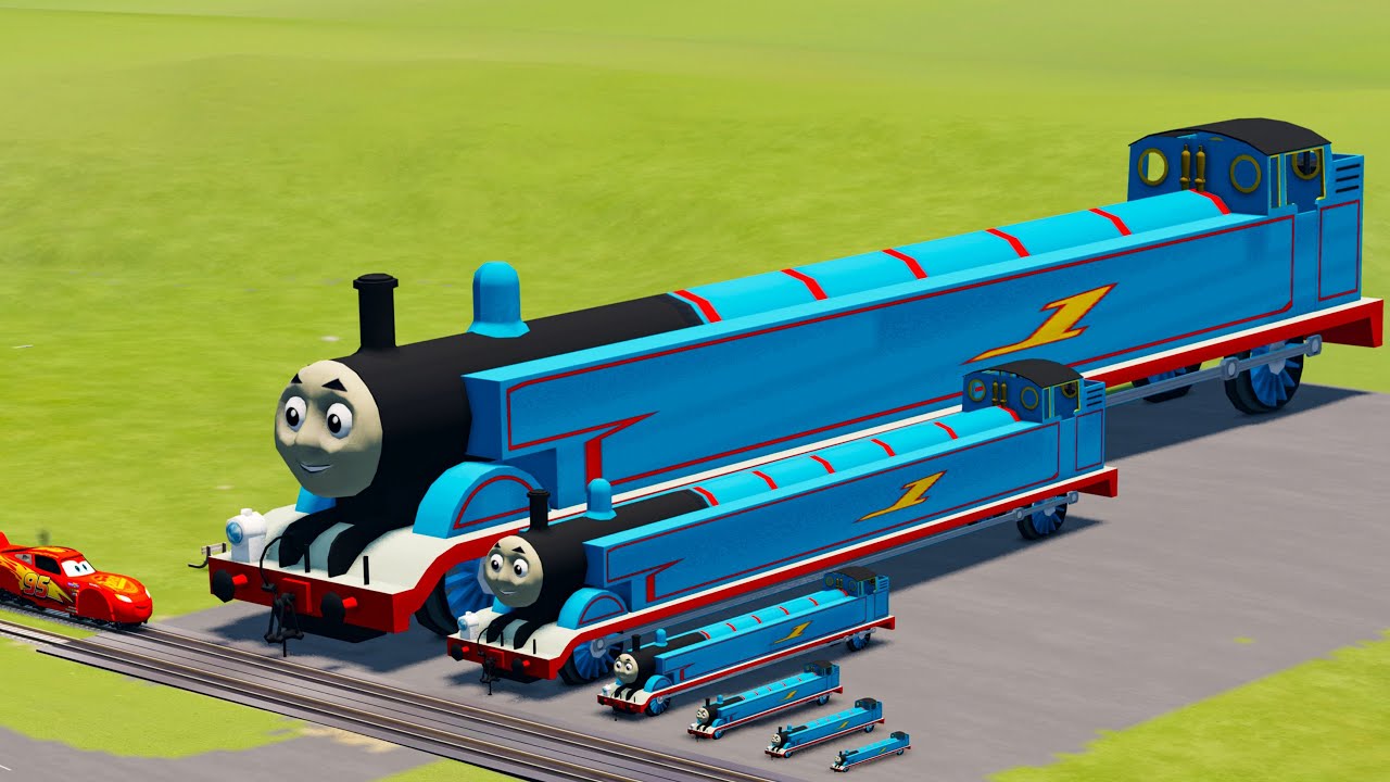 Big & Small Long Thomas The Train vs McQueen the Train BeamNG.Drive ...