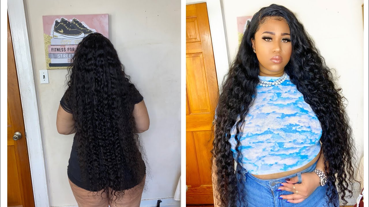 40 inch human hair Yolissa Hair/ Start to Finish Lace Frontal Wig ...
