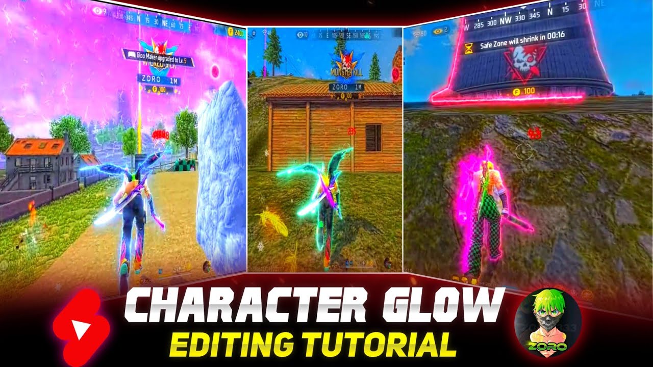 🌟 CHARACTER GLOW EFFECT 💥EDITING TUTORIAL LIKE @zoroffxx FREE FIRE GLOW ...