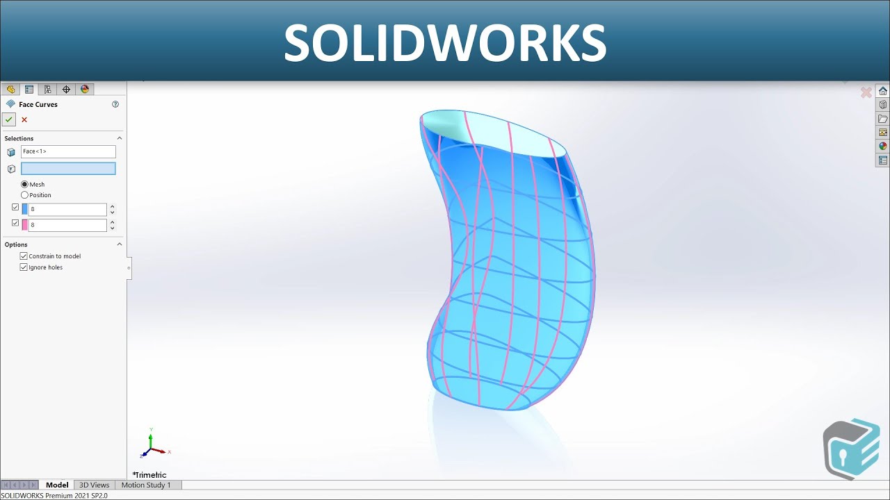 SOLIDWORKS - Face Curves - YouTube