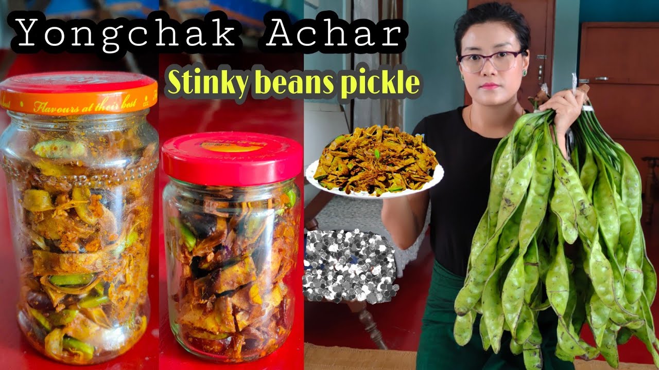 Stinky beans with Bamboo shoot pickle # Yongchak & Soibum Achaar # Eat ...