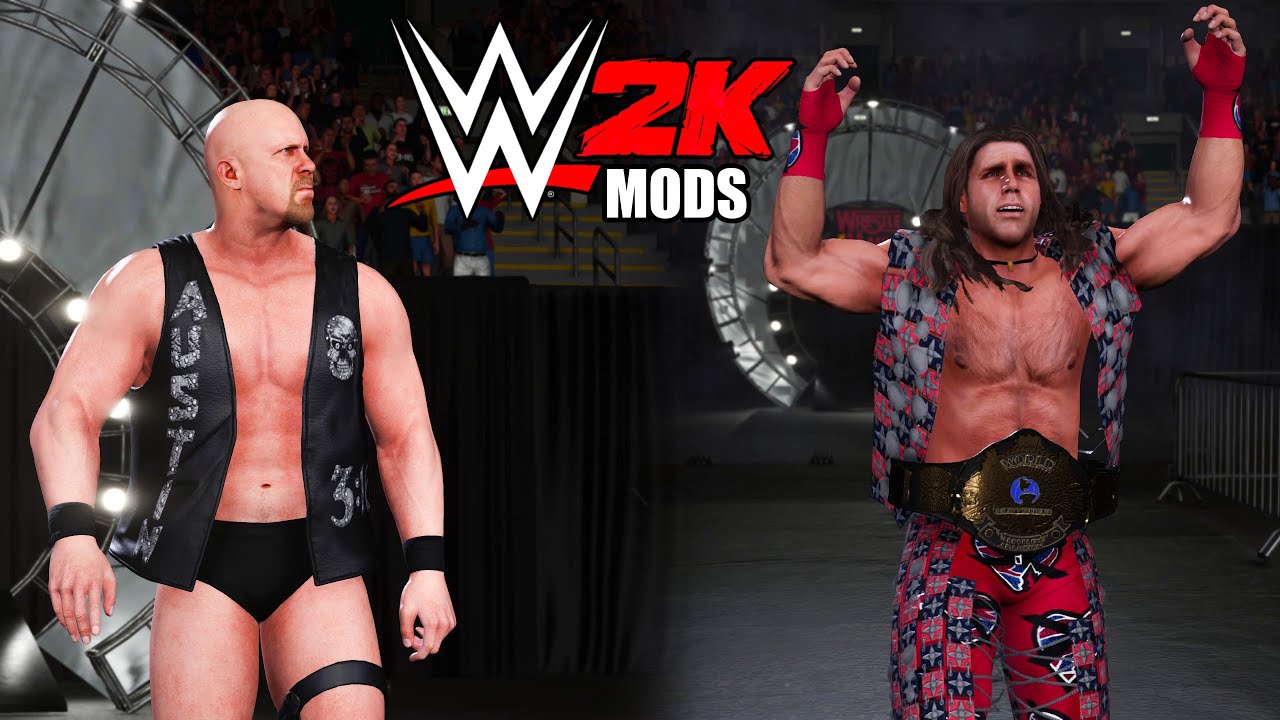 Stone Cold vs Shawn Michaels - Wrestlemania 14 (WWE 2K Mods) - YouTube