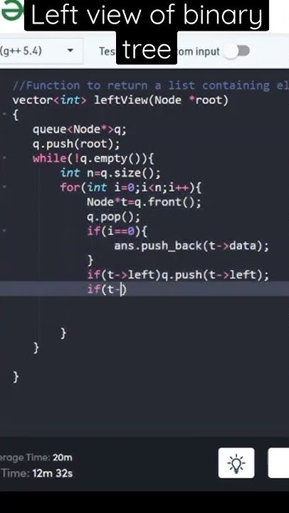 Left View Of Binary Tree Dsa Gfg Practice Problem Solving Shorts Coding Programming Gfg