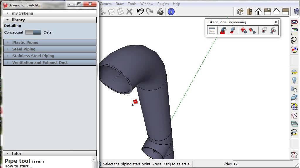Detail mode using 3skeng in SketchUp - YouTube