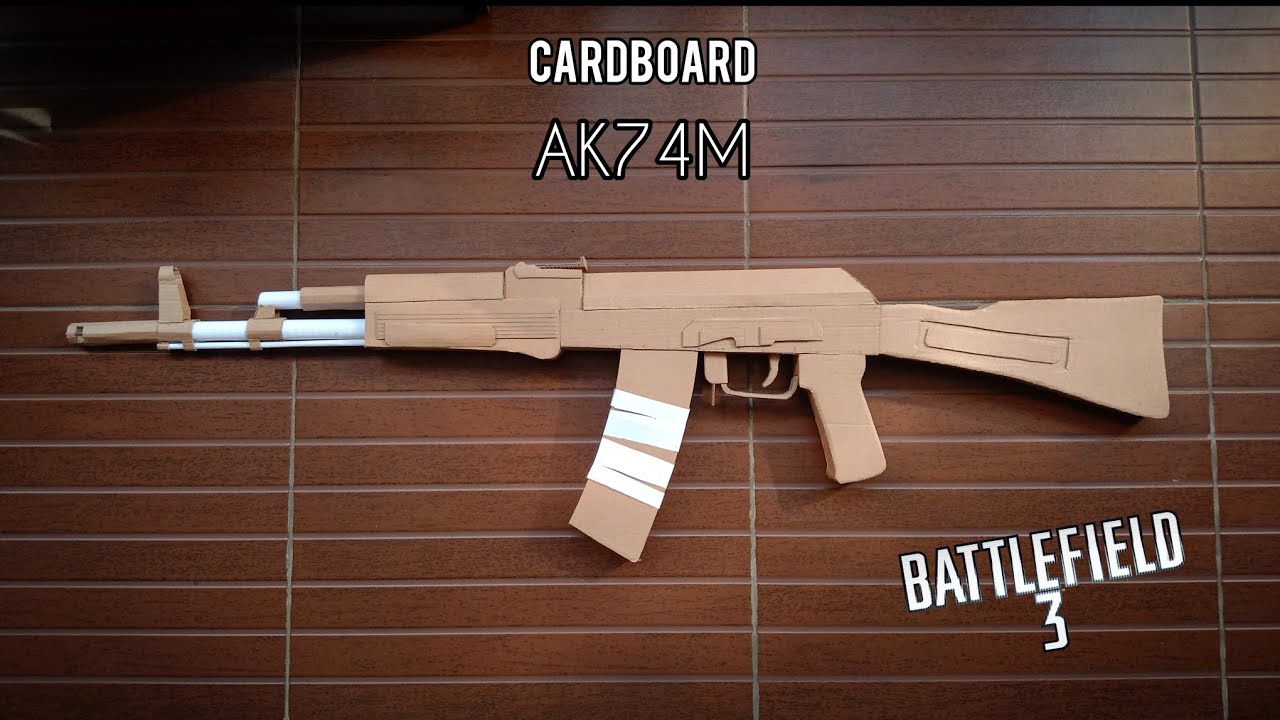 Cardboard AK74M 🇷🇺 [Battlefield 3 Style] - YouTube