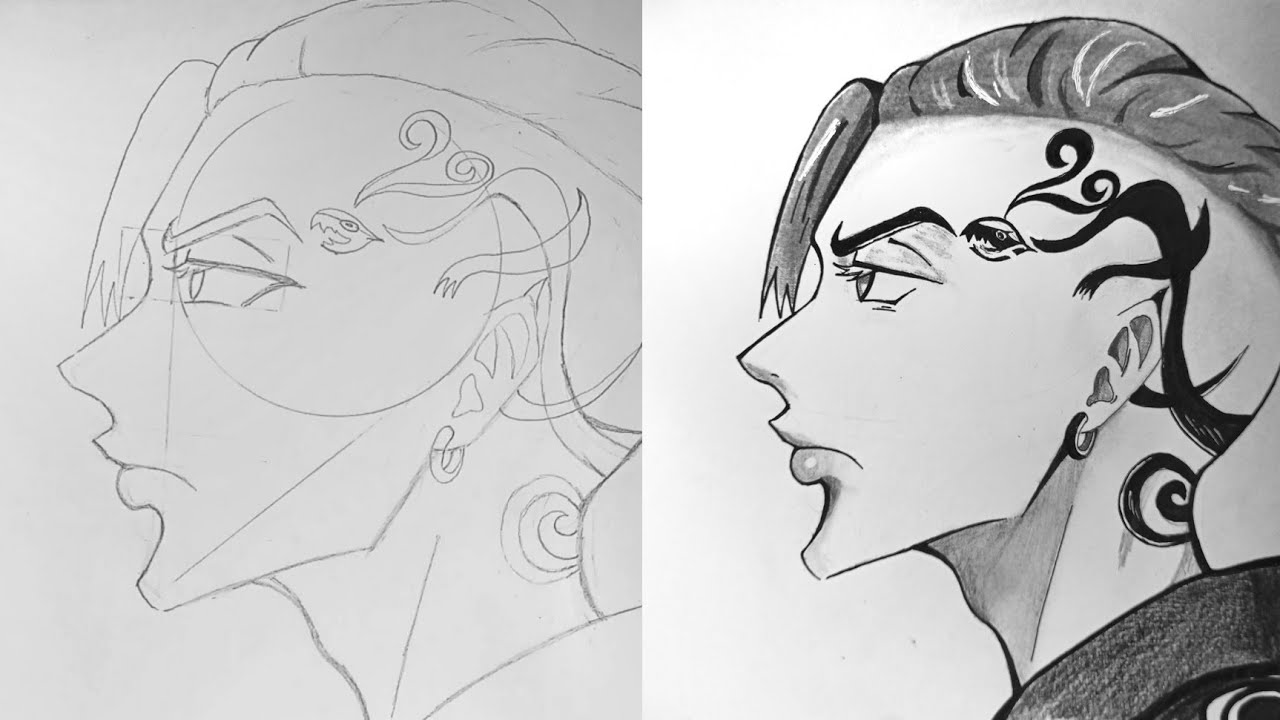 How to Draw Draken from (Tokyo revengers) easily//step by step Drawing ...