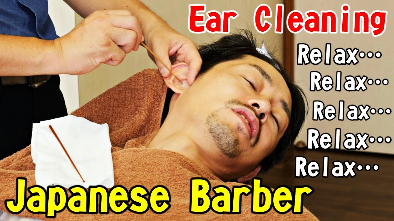 💈Ear Cleaning / Japanese Barber Shop / male Barber / Relax Japan / Not ...