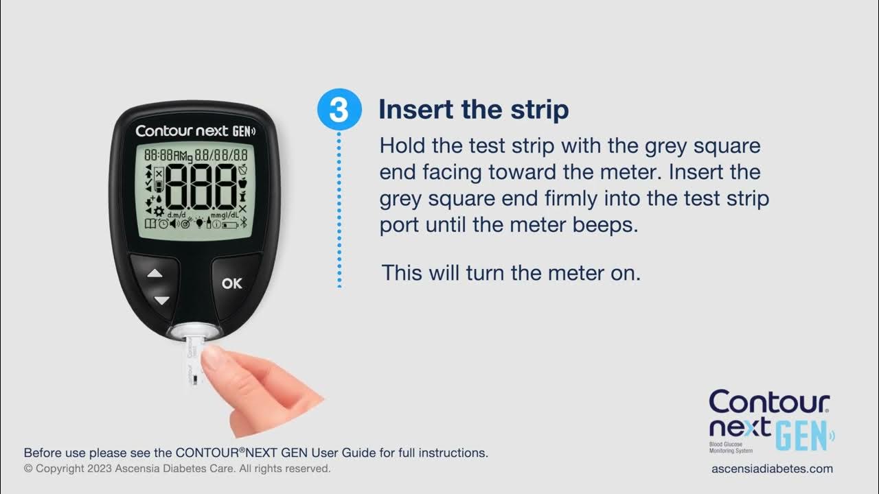 Blood glucose testing | CONTOUR NEXT GEN | mg/dl | United States - YouTube
