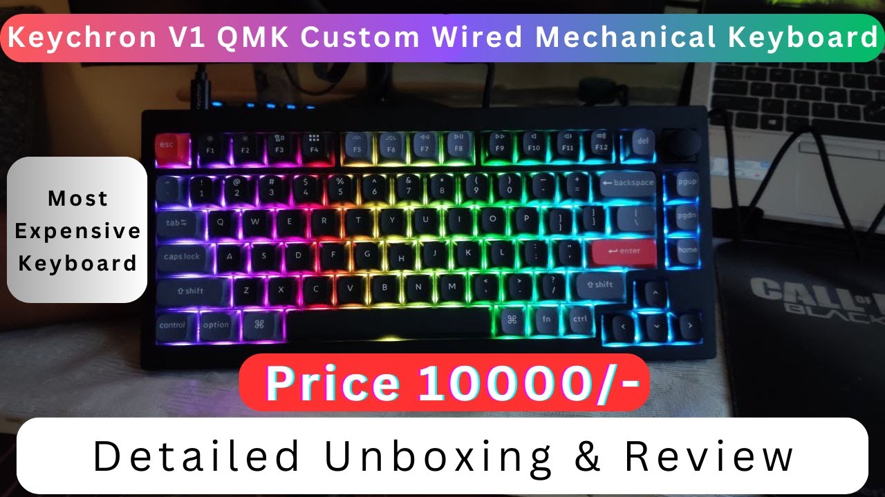 Keychron V1 QMK Custom Wired Mechanical Keyboard Unboxing | Most ...