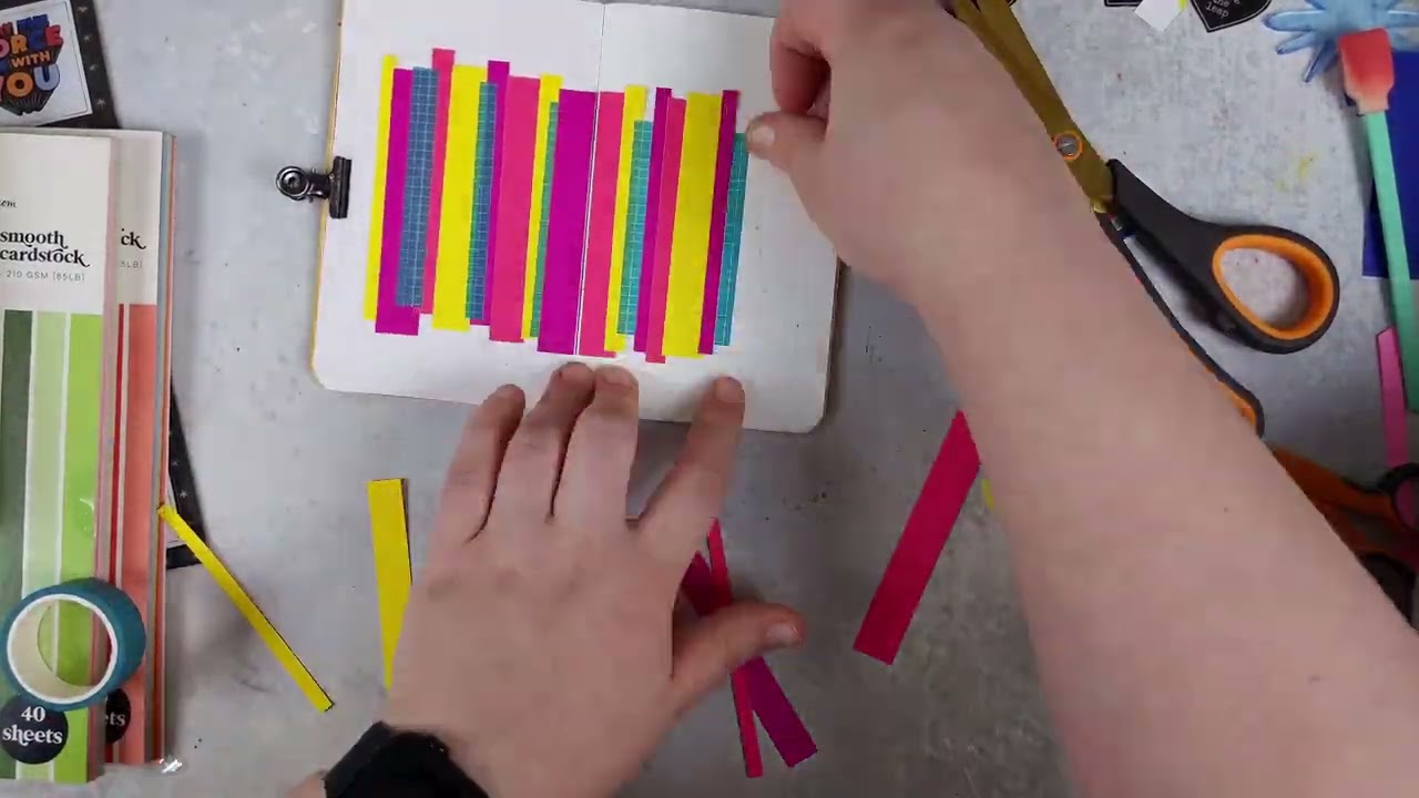 Daily Pages in 60 Seconds: Matching Rainbow Paper Strips - YouTube