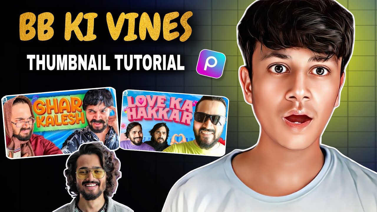 How To Make Vines Video Thumbnail Like Bhuvan Bam | Full Tutorial Step ...