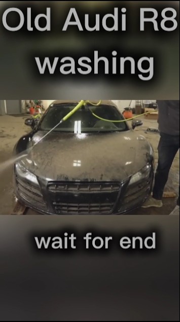 "Luxury in Motion: Audi R8 Ultimate Car Wash Experience"#AudiR8Wash# ...