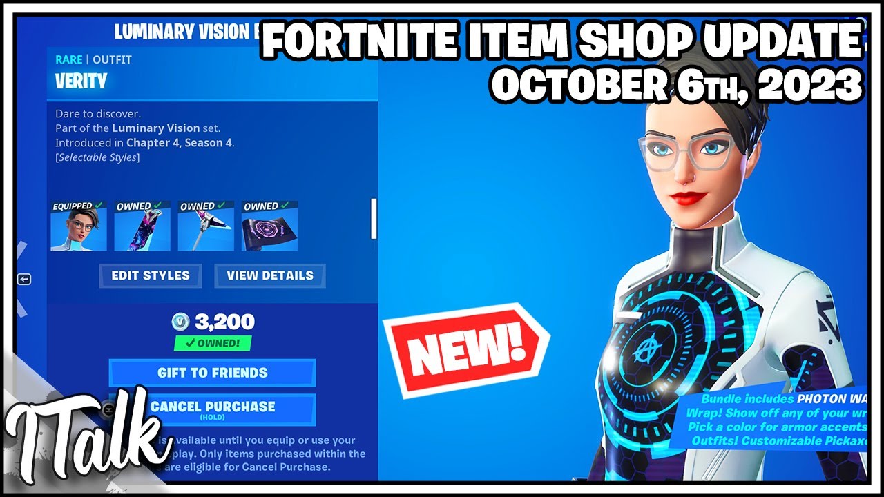 Fortnite Item Shop *NEW* VERITY WRAP SKIN! [October 6th, 2023 ...