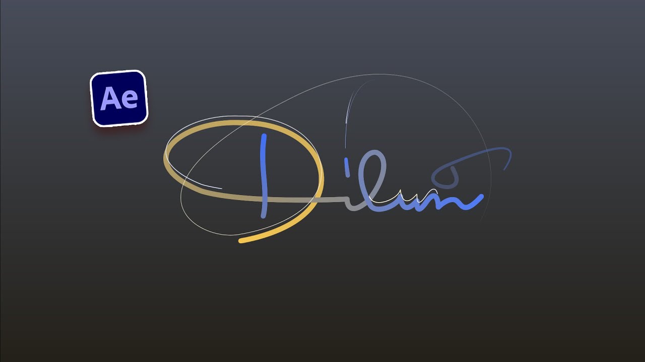 I MASTERED Gradient Signature Logo Animation in After Effects CC 2024 ...