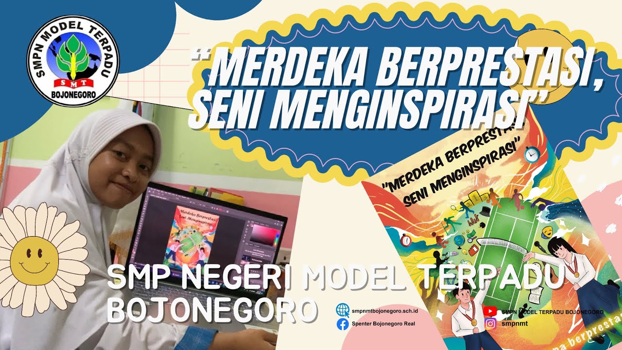 Merdeka Berprestasi Seni Menginspirasi” Ilustrasi Fls2n Smpnmt 2023 Aisya Alhena Dinar