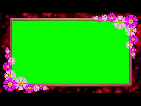 NEW GREEN SCREEN FLOWER FRAME BORDER - YouTube