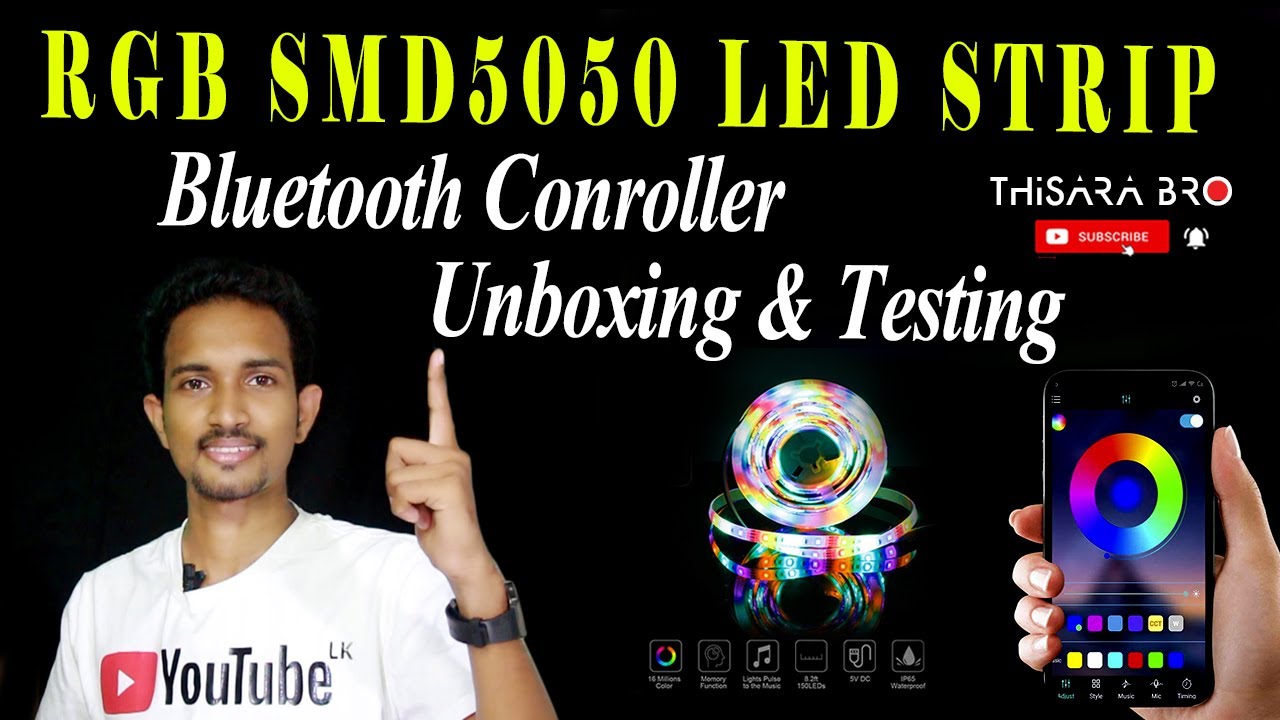 LED Strip RGB SMD5050 Wifi Bluetooth Conroller Unboxing & Testing ...
