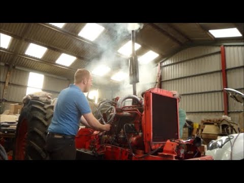 David Brown 1490 first run after engine rebuild and catch up, resto pt6 ...