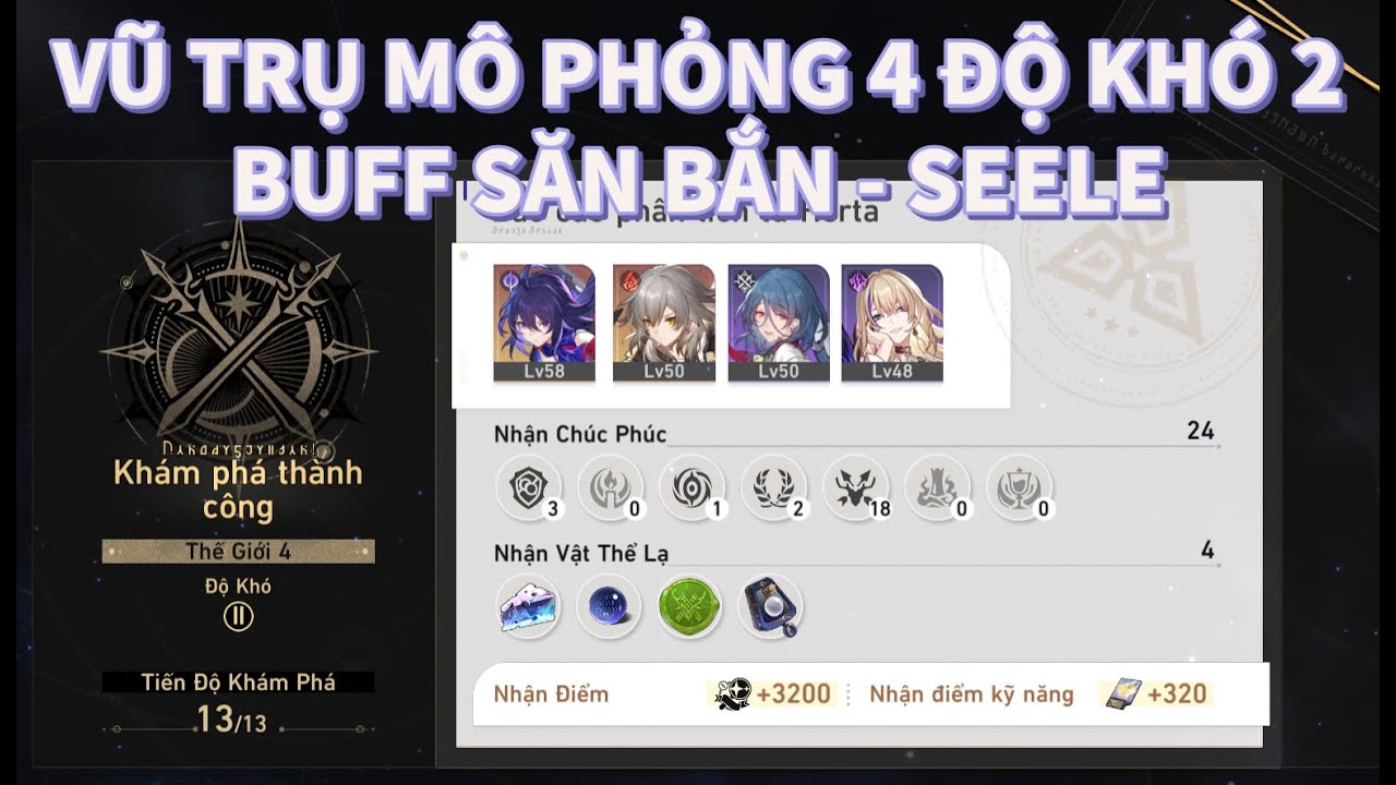 [Honkai: Star Rail] Vũ Trụ Mô Phỏng 4 Độ Khó 2 - Buff Săn Bắn + Auto ...