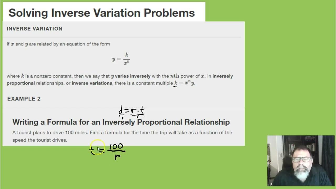 5 8 Modeling Using Variation - YouTube