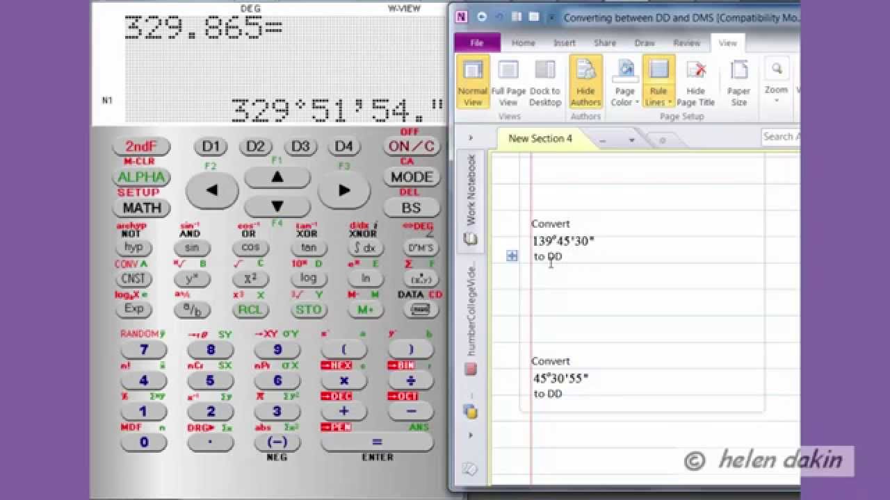 sharp calculator : dd dms - YouTube