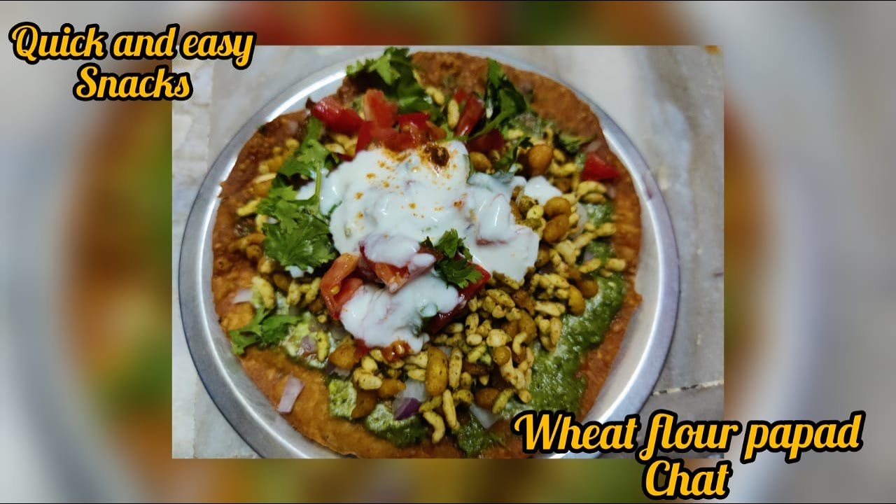 Instant papad chat recipe || wheat flour papad ||quick and easy snack ...