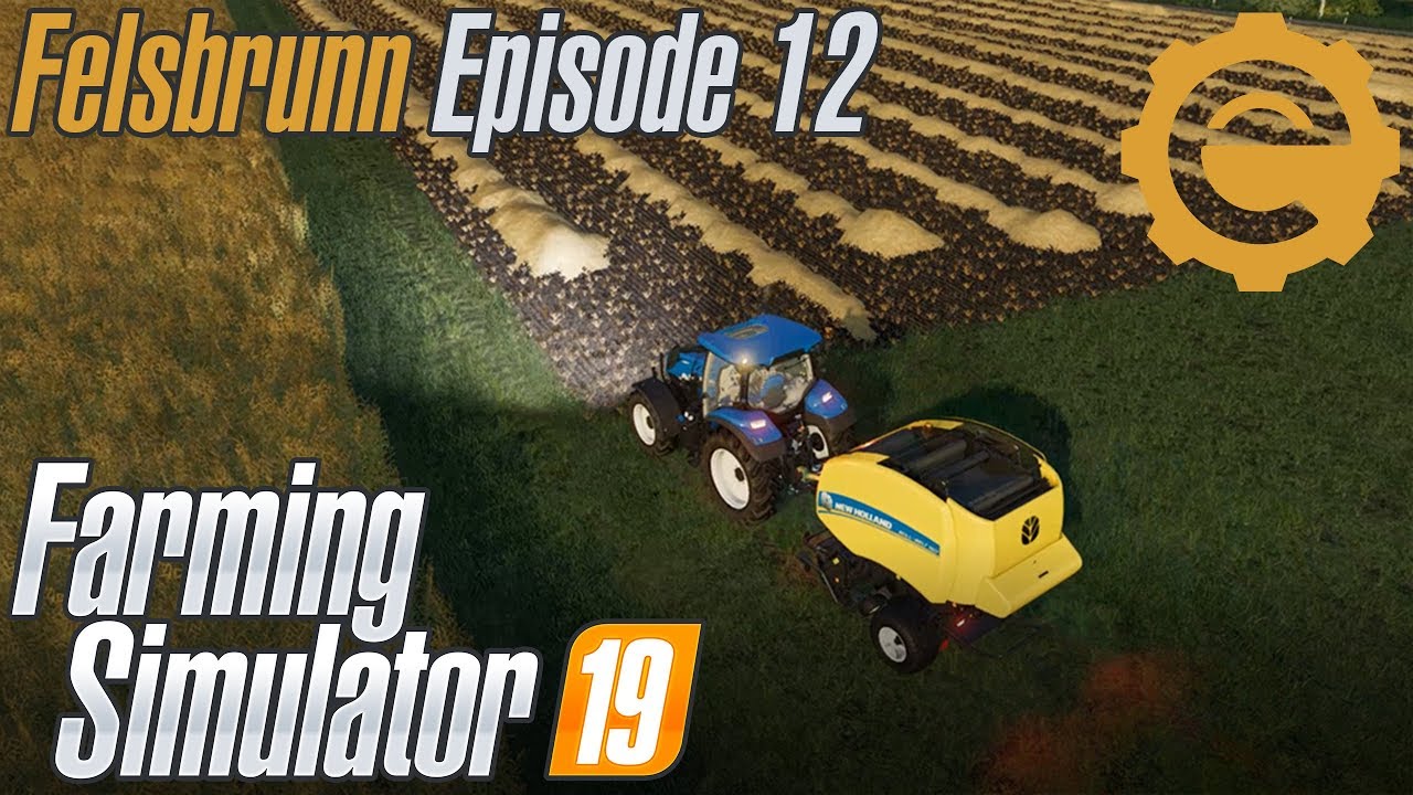 Let's Play Farming Simulator 19 - Felsbrunn #12 - Baling straw - YouTube