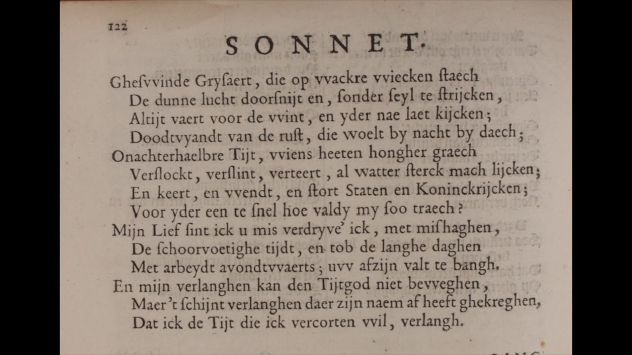 Pieter Cornelisz. Hooft (1581-1647) Sonnet Gezwinde grijsaard ...