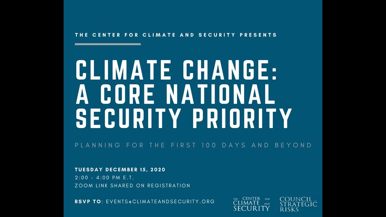 Event: Climate Change - A Core National Security Priority in the ...