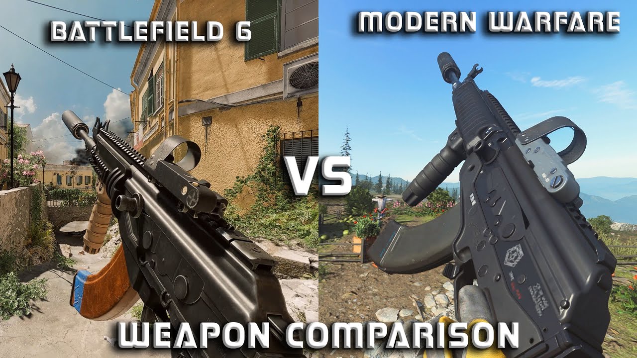 BATTLEFIELD 6 (SS1) VS MODERN WARFARE 2019 : WEAPON WITH ATTACHMENT ...