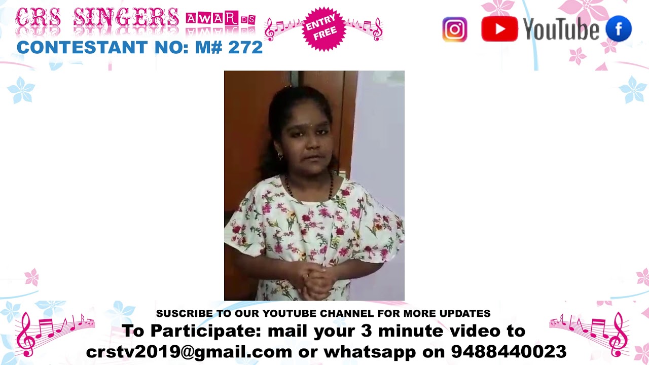 Crstv singer awards 2020 contest | M#272 | Jerusha Carmel | Chennai ...