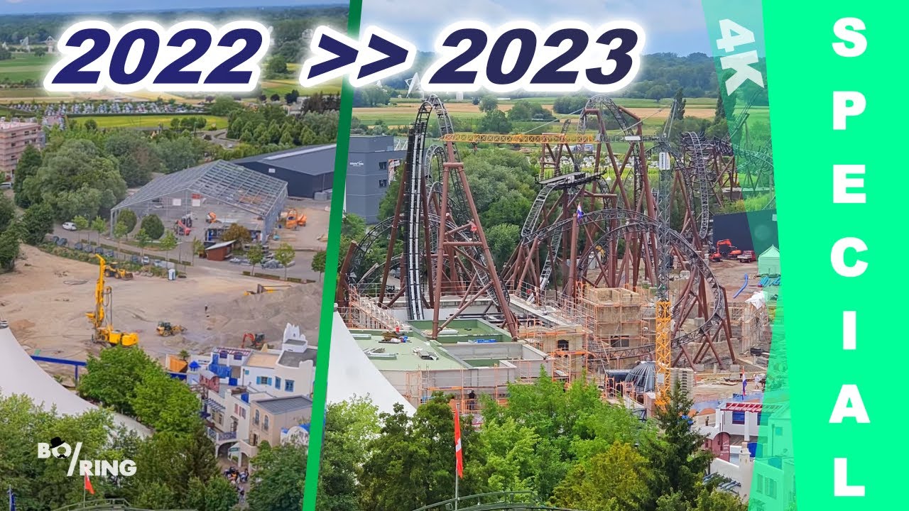 VOLTRON COASTER 2022-2023 | Europa-Park | Baustelle von oben | 4K - YouTube