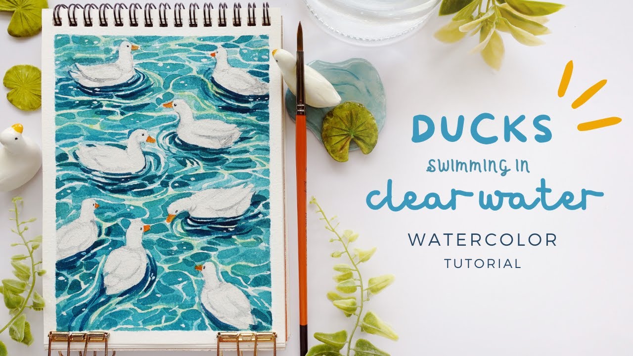 Ducks Swimming in Clear Water: Watercolor Tutorial - YouTube