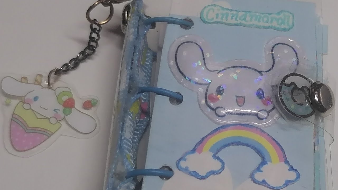📘🌈☁️DIY Cinnamoroll Mini Journal. Notebook Paper Craft Stationery ...