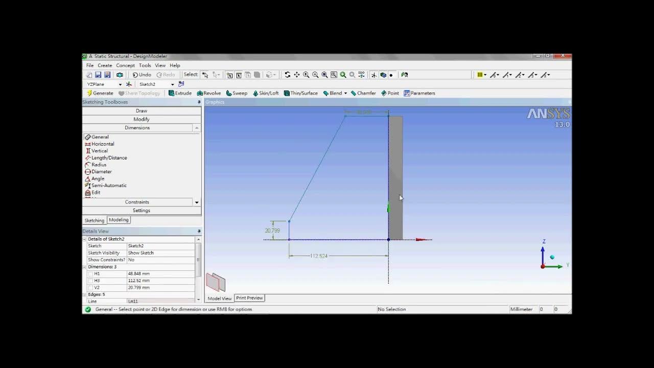 Beam Bracket Ansys Tutorial - YouTube