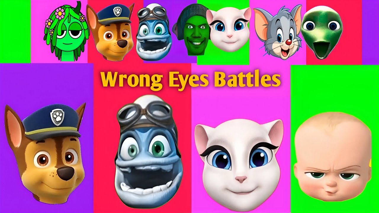 Wrong Eyes Baby boss vs talking Tom vs Pow Patrol #baby #tom #crezy #battles #eyes - YouTube