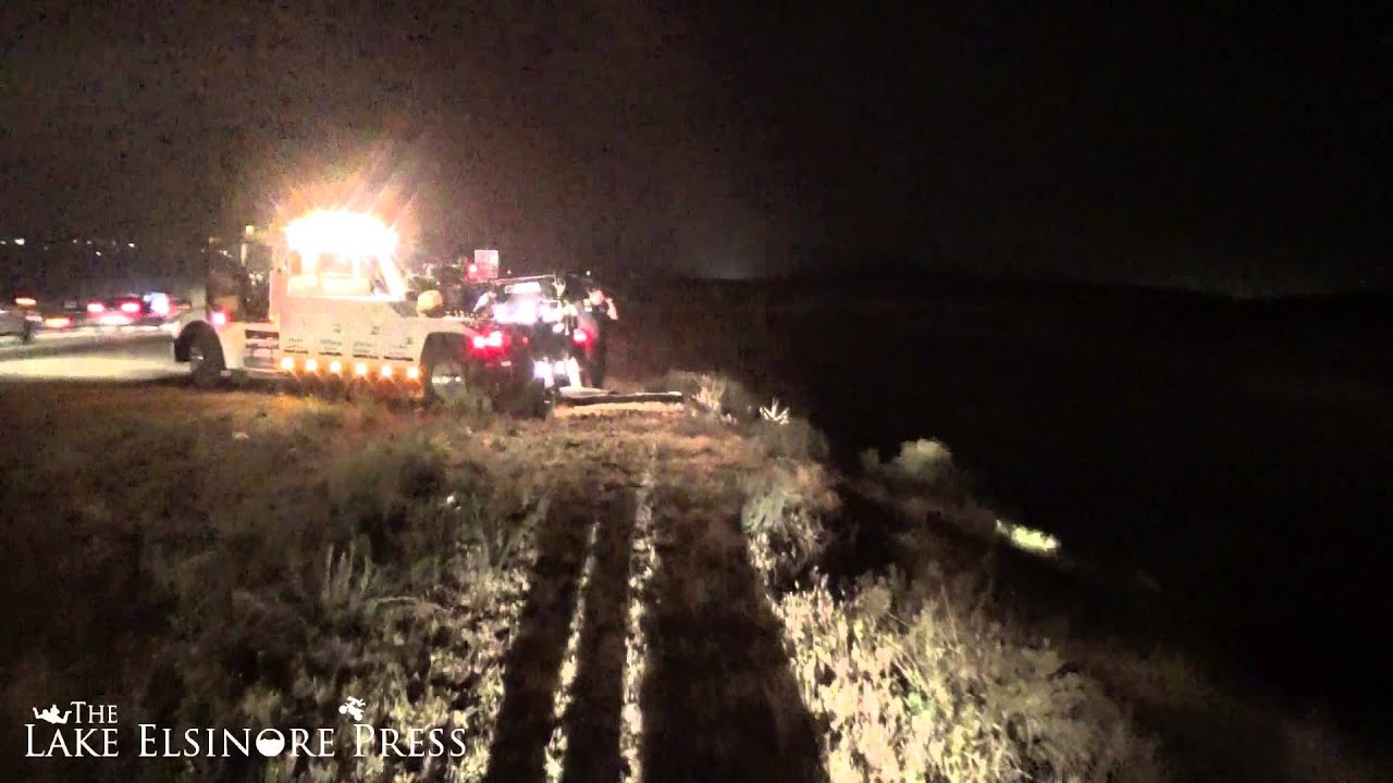 Car Drives Off Side Of 15-N Freeway Falling Over 100 Feet - YouTube
