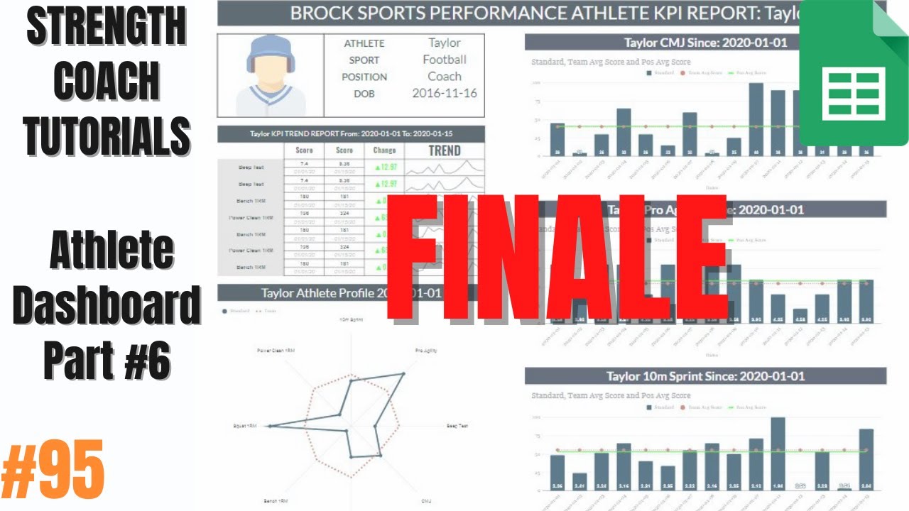 Google Sheets Athlete Dashboard | Part 6 | Percent Change & Trend Graph ...