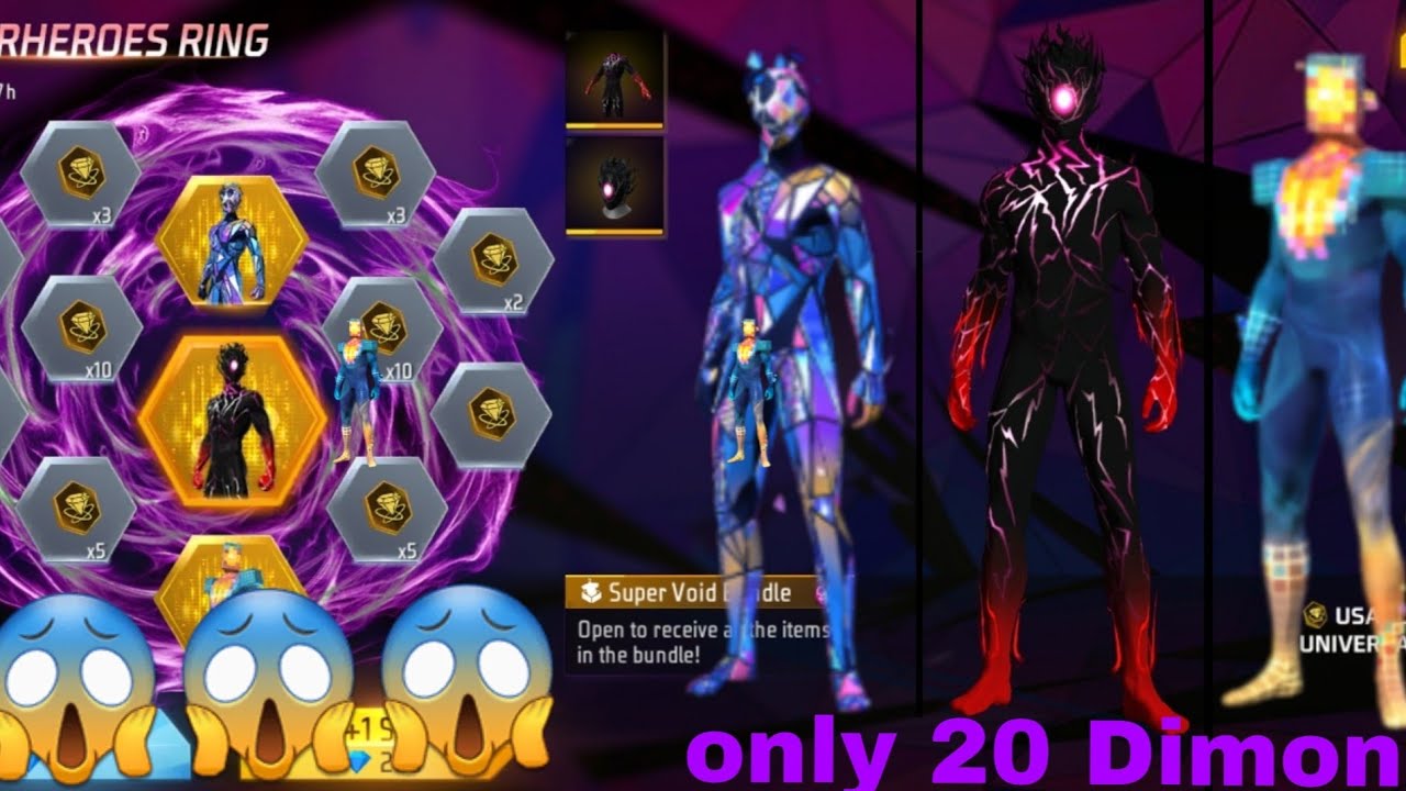SUPERHEROES RING EVENT FREE FIRE | NEW SUPER HERO BUNDLES SPIN | FF NEW ...