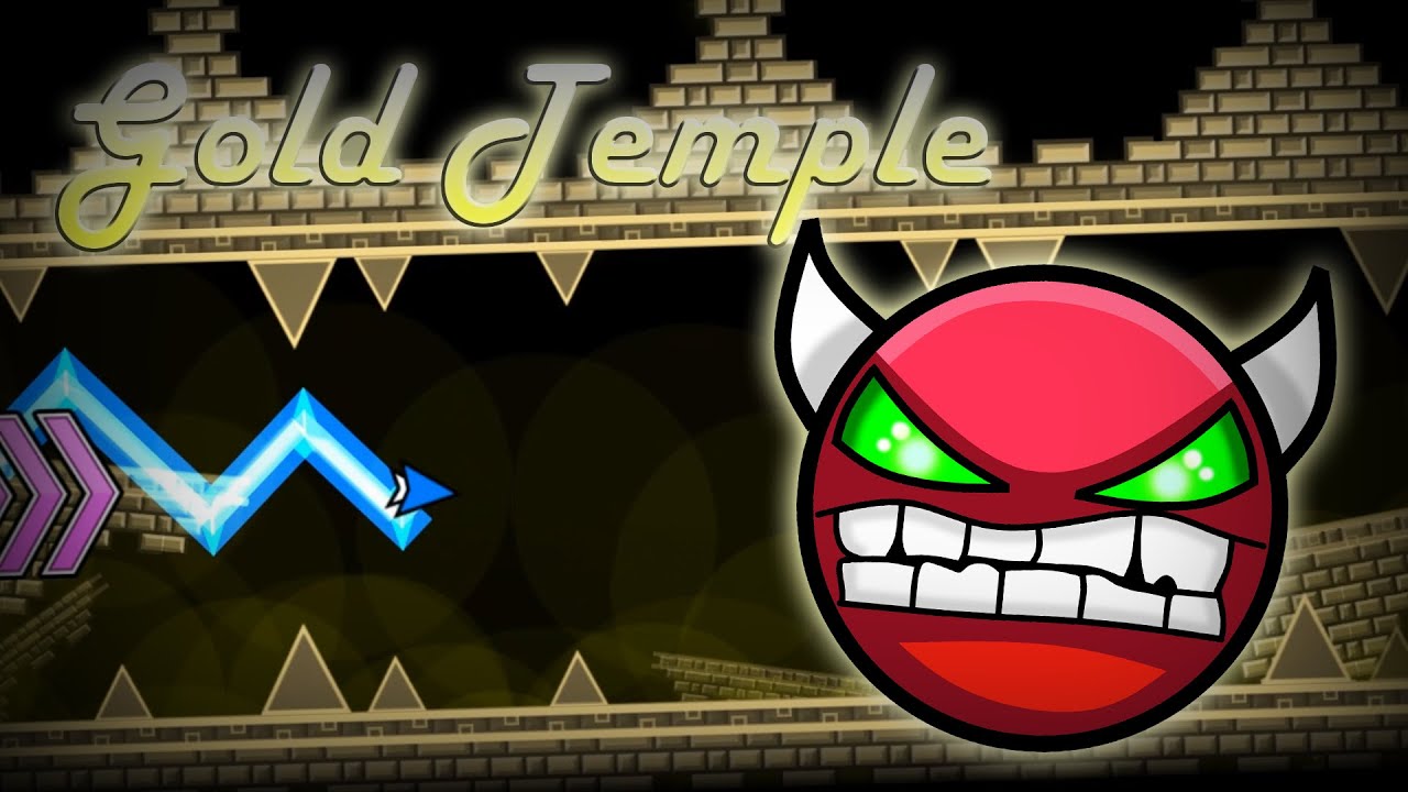 MASTERPIECE DEMON: Geometry Dash - "Gold Temple" 100% By Serponge - YouTube