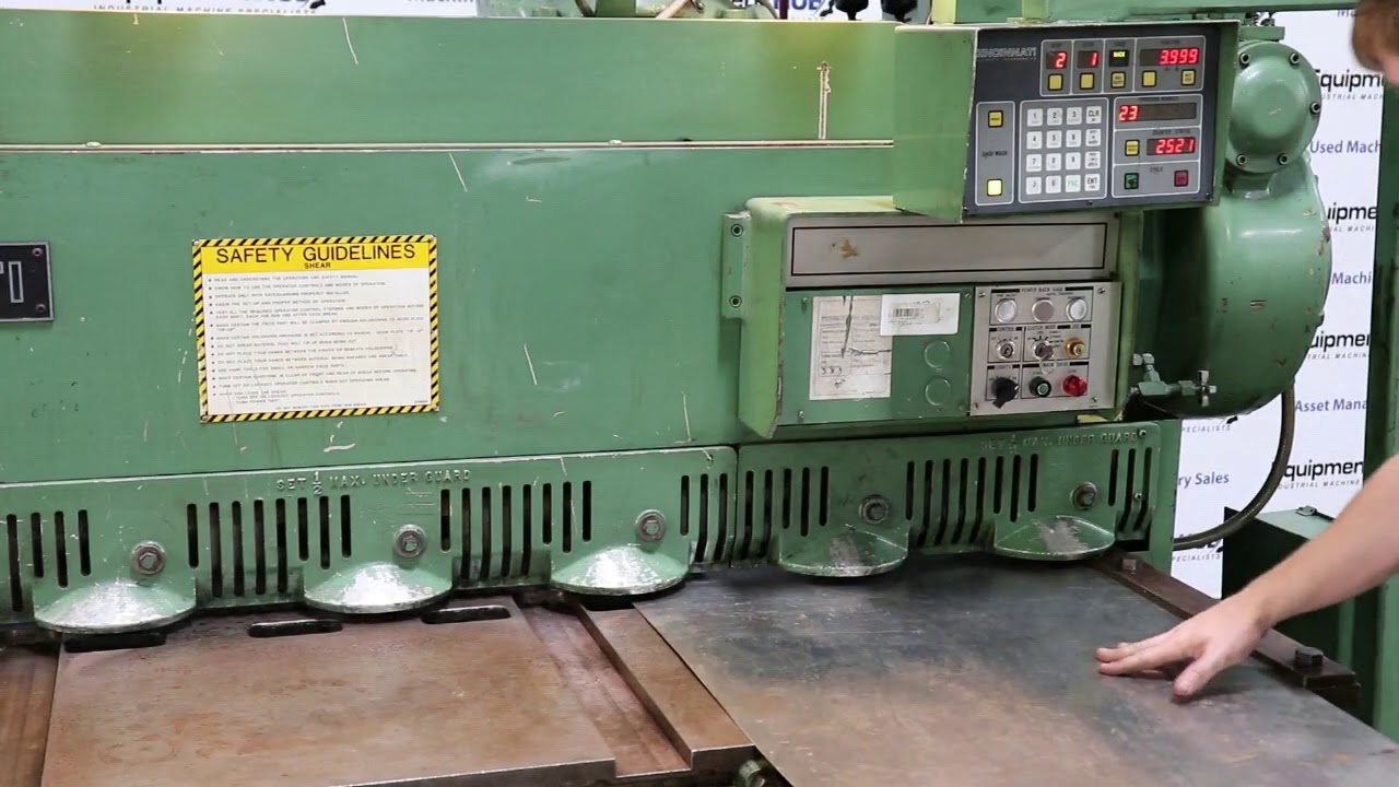 Cincinnati 1810G 10' x 1/4" Mechanical Shear w/ Programmable Back Gauge ...