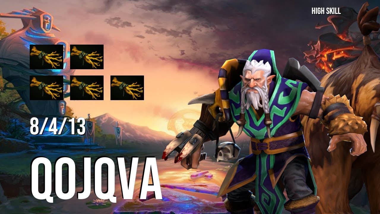 Dota 2 Pro Gameplay Qojqva Lone Druid 8 4 13 High Skill Dota 2 - YouTube